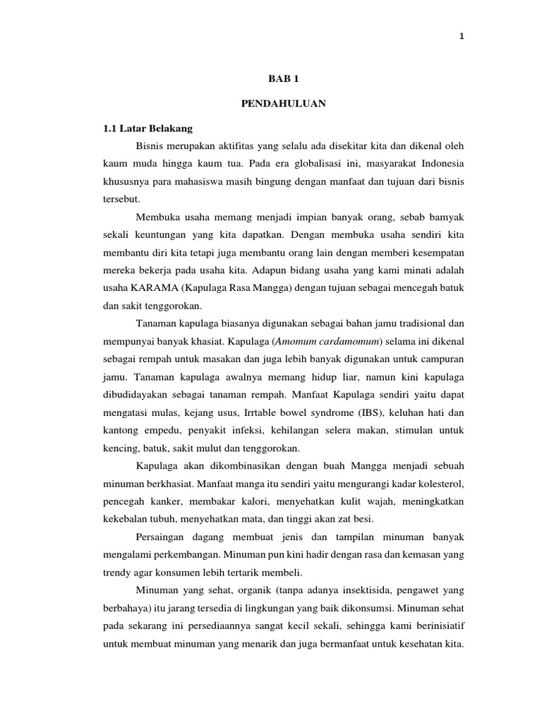 Proposal PKM Kwu | PDF