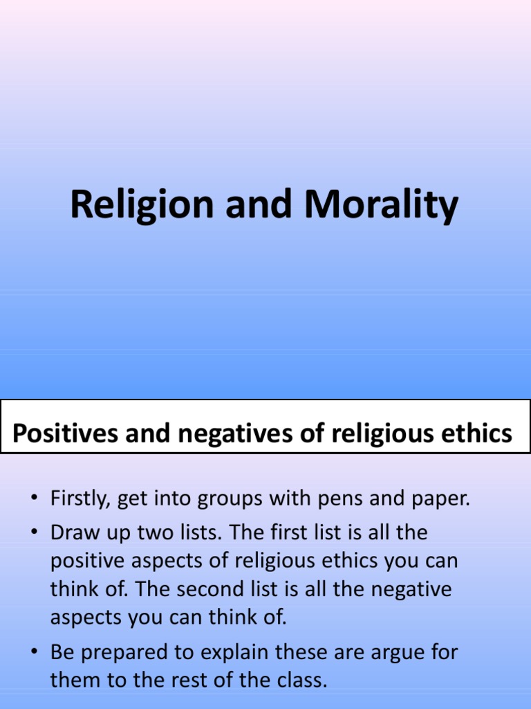 Religion and Morality | PDF | Thomas Aquinas | Good And Evil