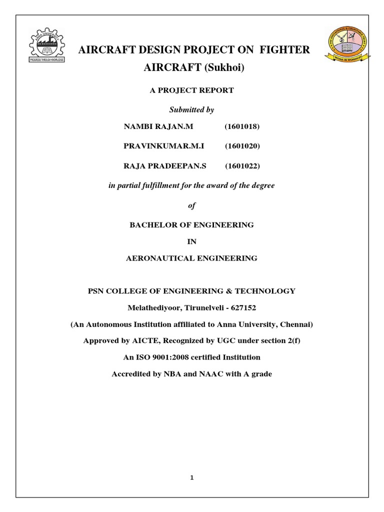 Aircraft Design Project On Fighter Aircraft (Sukhoi) | PDF | Flight ...