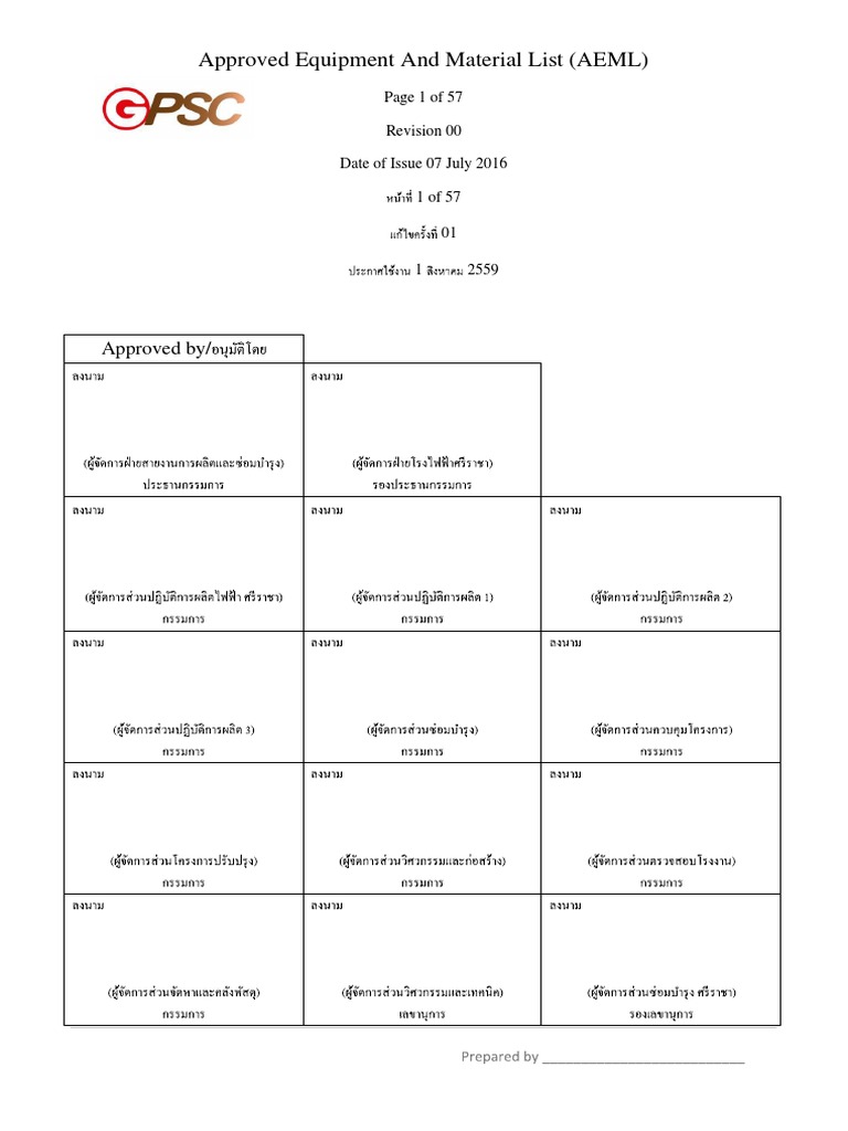 Equipment Vendor Reference Guide | PDF