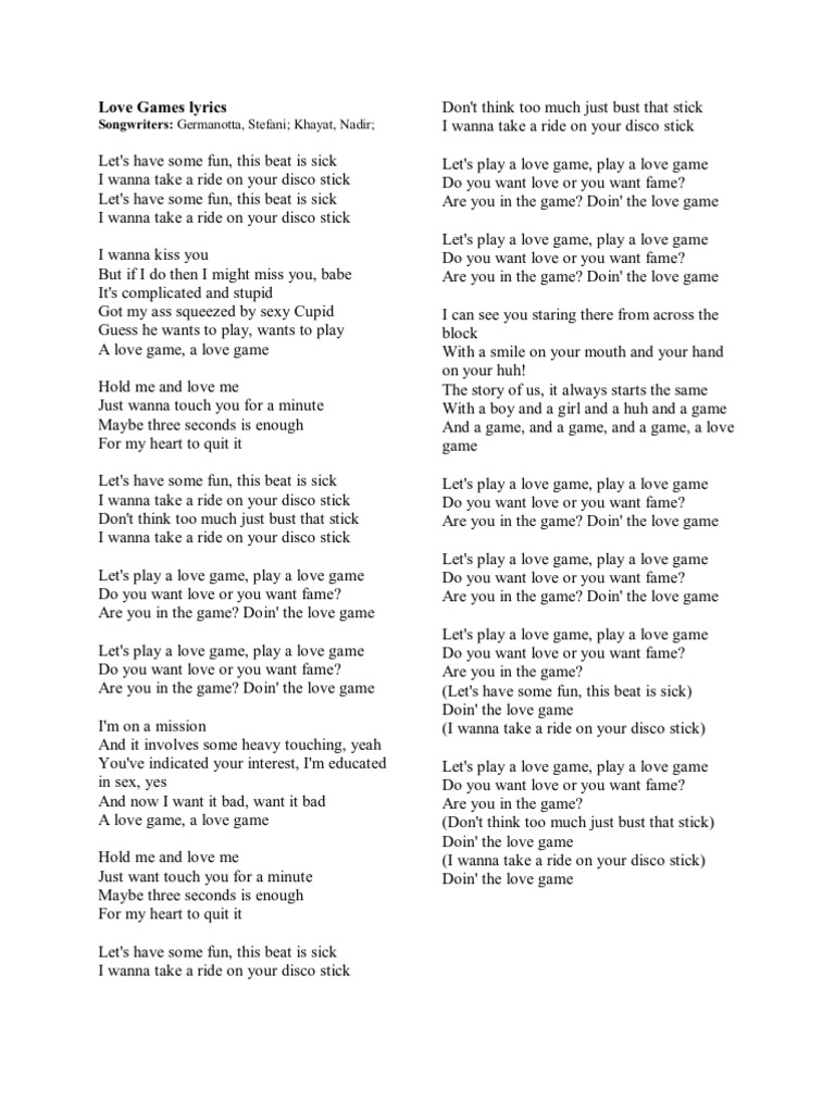 Lady Gaga Lyrics | PDF | Leisure