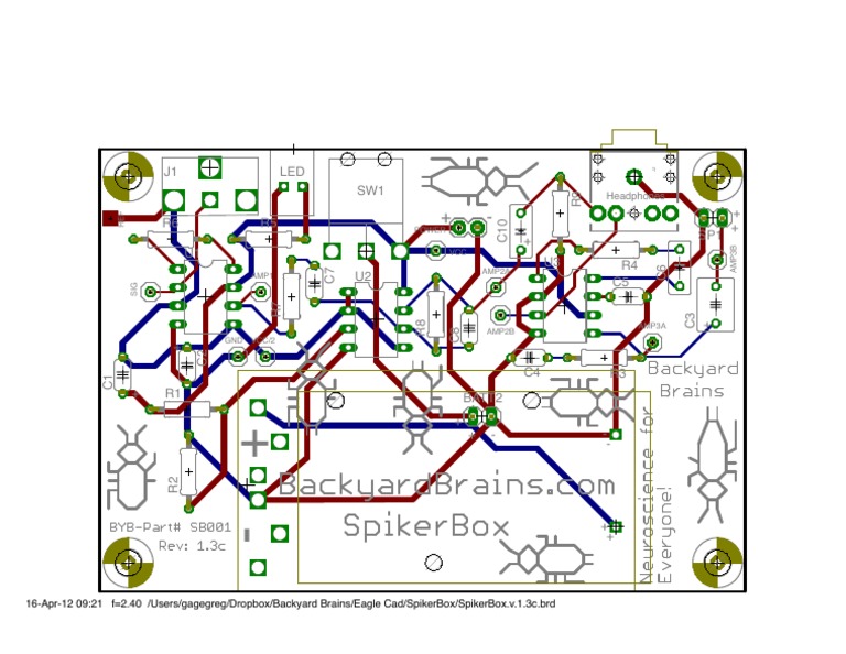 SpikerBox V 1 3c Layout PDF | PDF