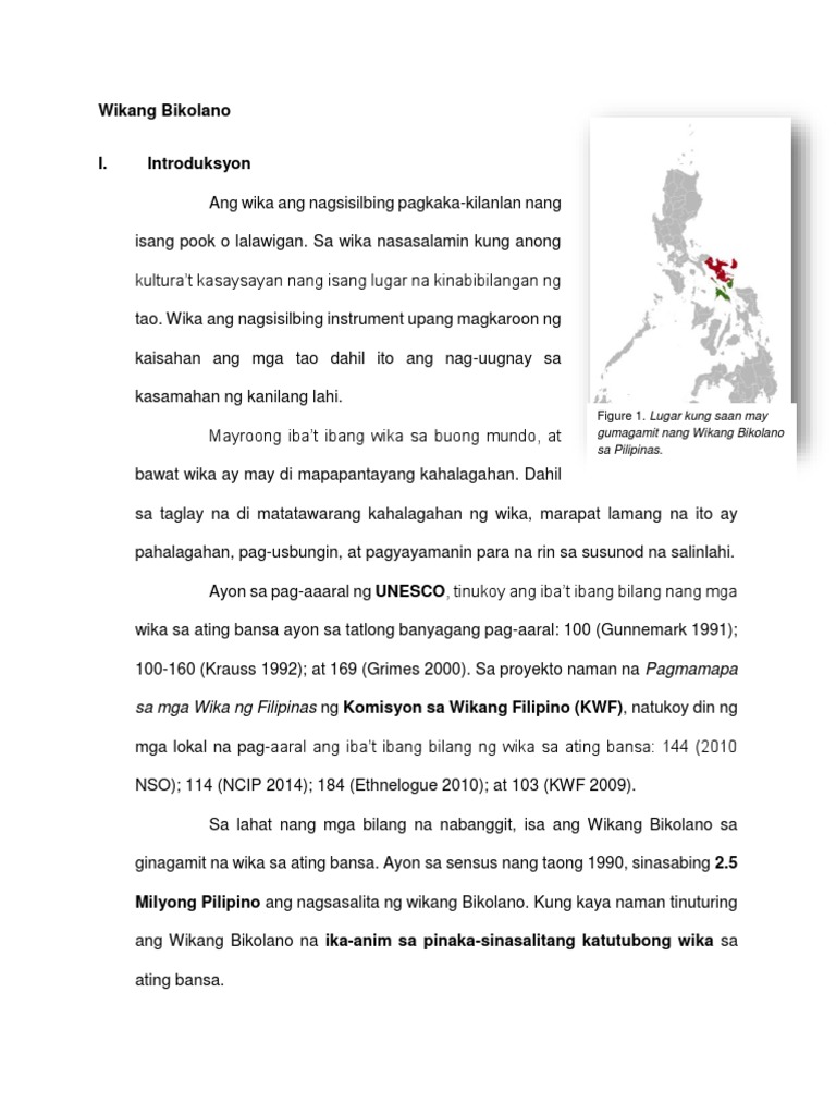 Pananaliksik Sa Wikang Bikolano | PDF