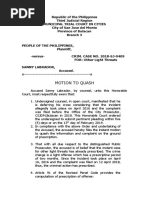 Motion To Quash Sample | PDF | Element (Criminal Law) | Jurisdiction