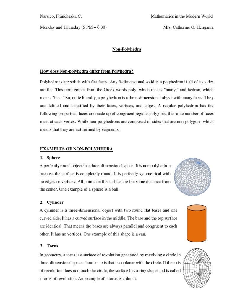 ITMM - Non Polyhedra | PDF | Mathematical Objects | Differential Geometry