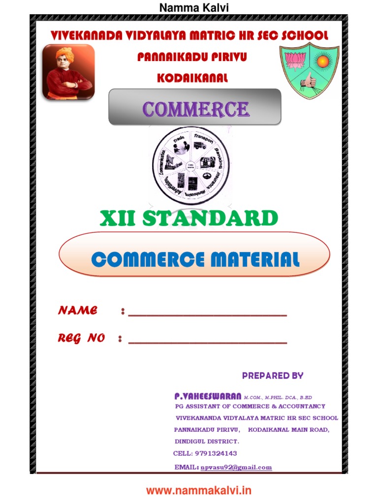 Namma Kalvi 12th Commerce Chapter 1 To 15 Study Material em | PDF ...