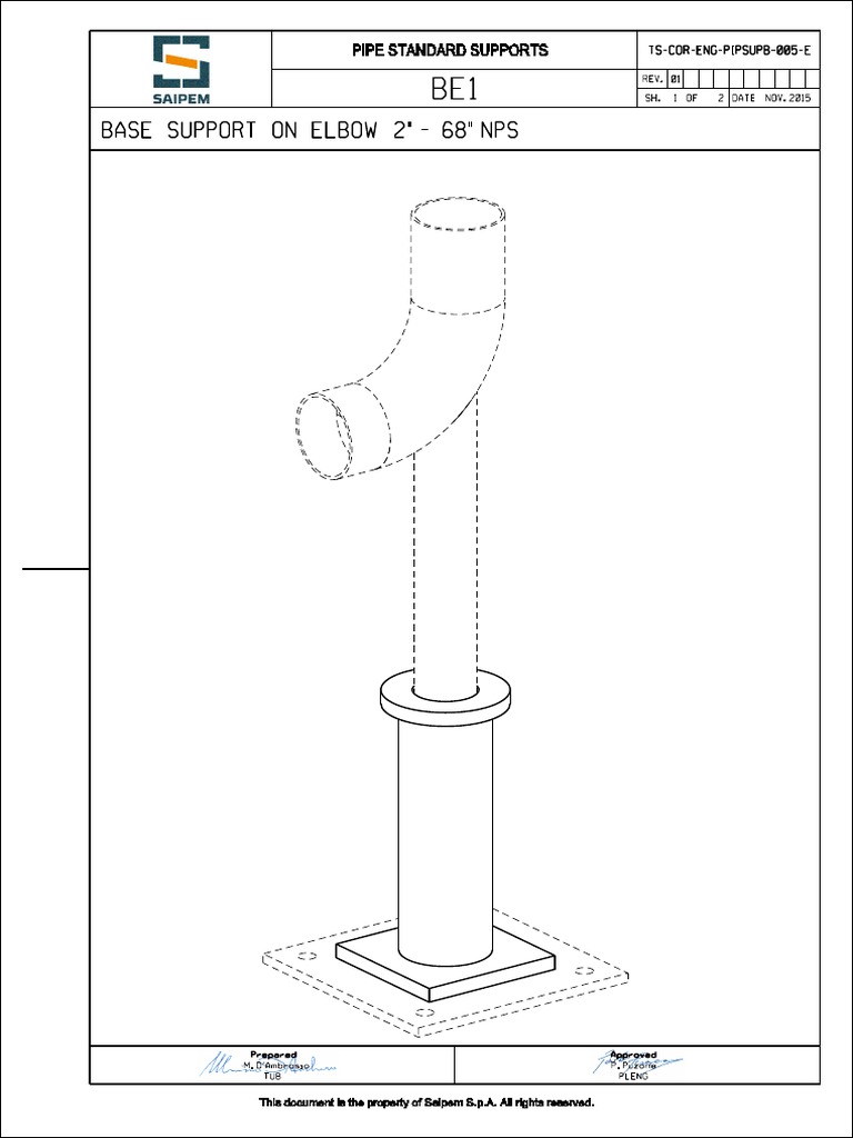 Base Support On Elbow 2" - 68" NPS: Pipe Standard Supports | PDF | Gas ...