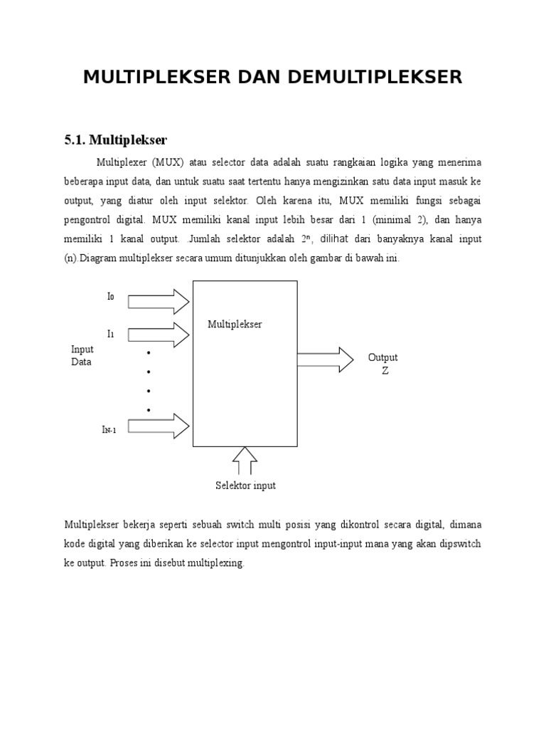 Multiplekser Dan Demultiplekser | PDF