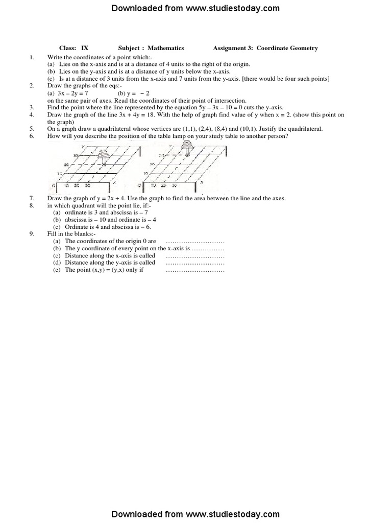 CBSE Class 9 Mathematics Worksheet | PDF