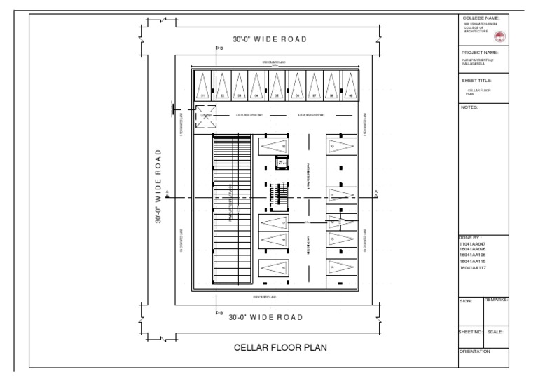 Cellar Floor Plan: 30'-0" WIDE ROAD | PDF