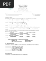 Gen. Math 1st Quarter Exam | PDF | Function (Mathematics ...