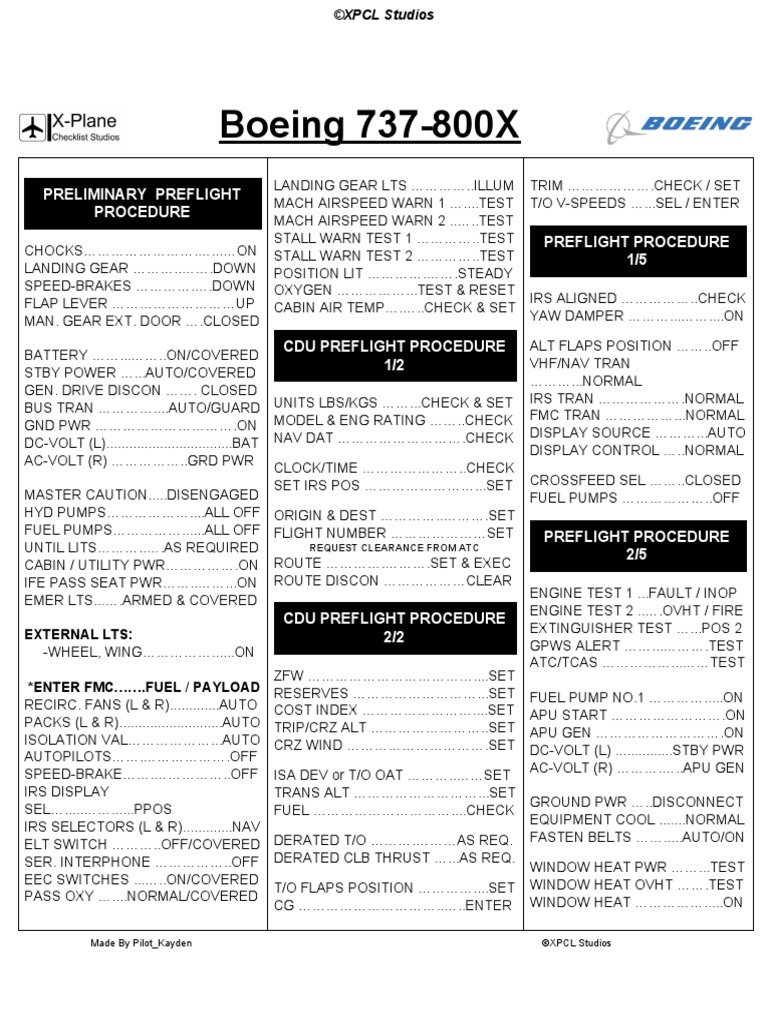 Boeing 737-800 Zibo CheckList | Air Traffic Control | Aviation