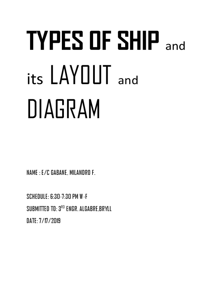 Types of Ship: Layout Diagram | PDF | Ships | Cargo