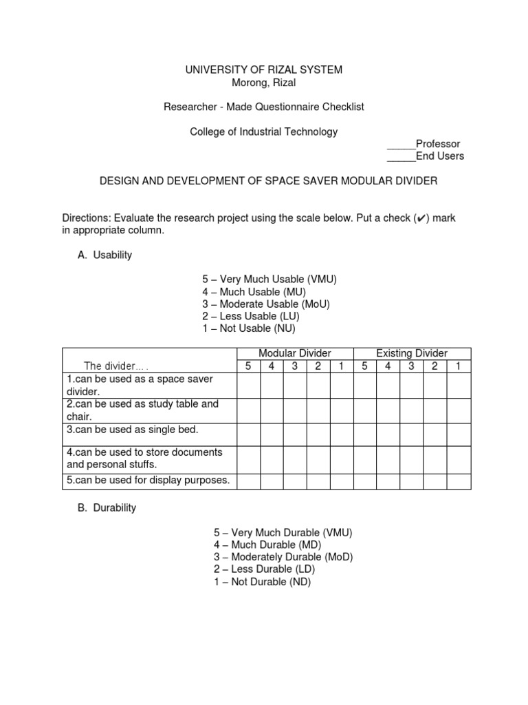 Researchers Made Questionnaire Checklist | PDF
