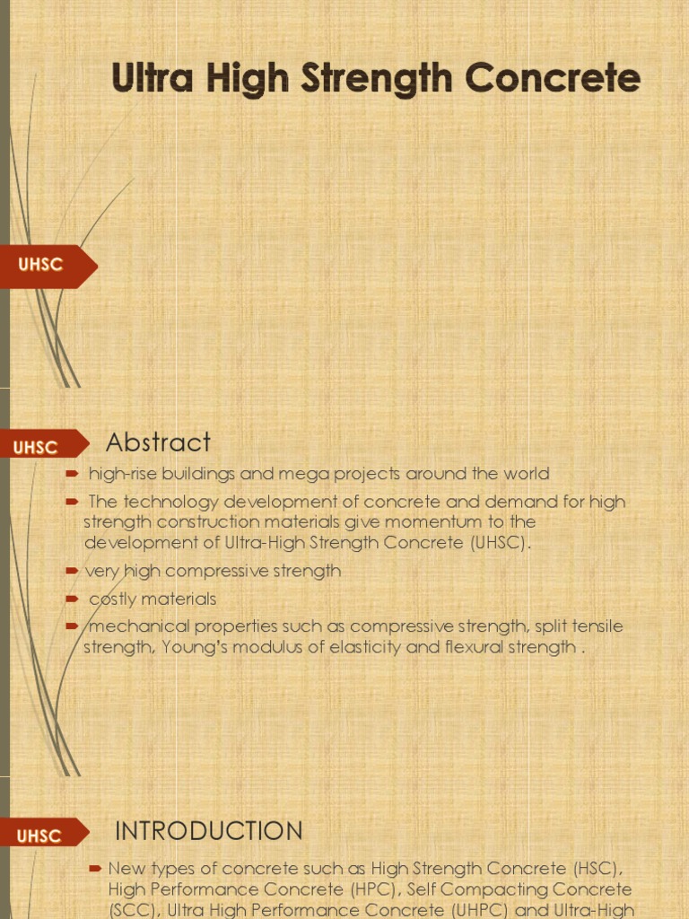 Ultra High Strength Concrete1 | PDF | Strength Of Materials | Concrete