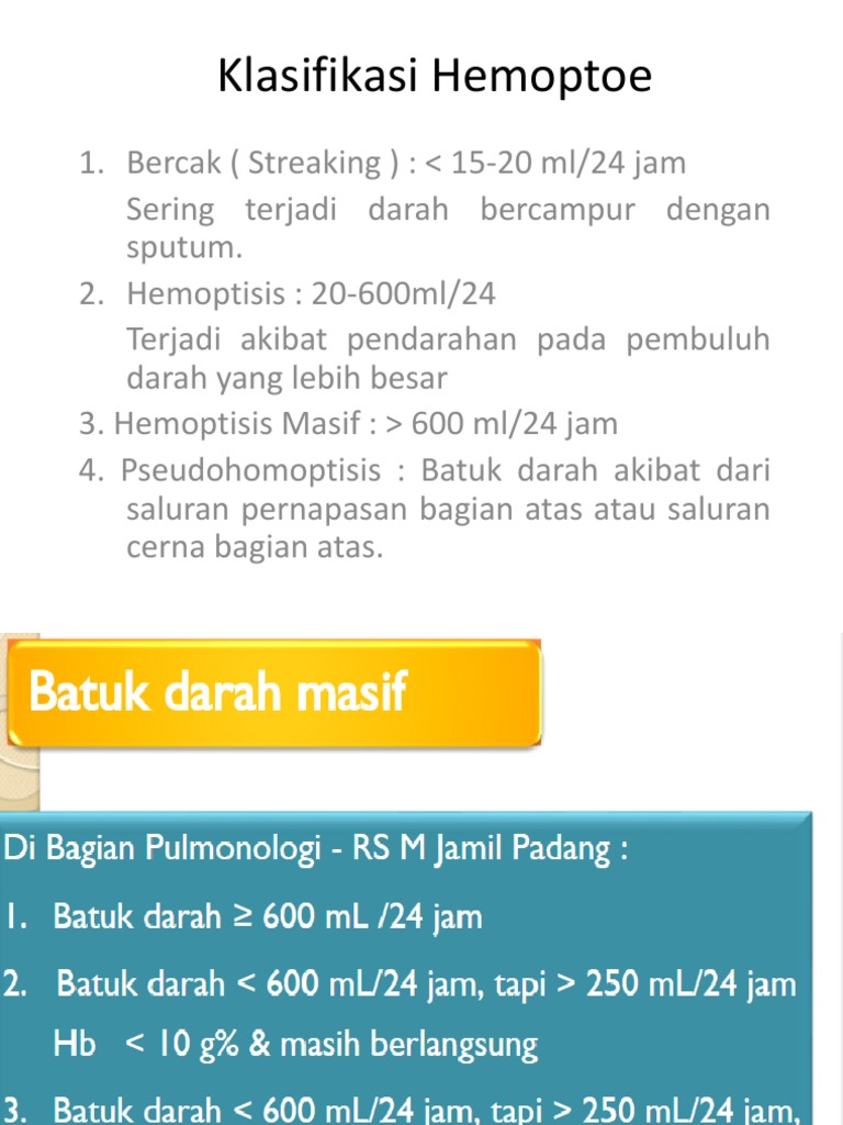 Klasifikasi Hemoptoe | PDF