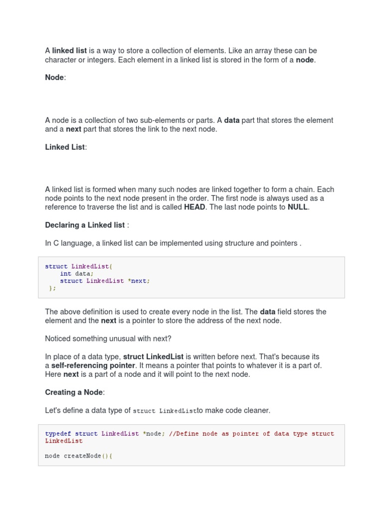 Node Linkedlist Linkedlist Pdf Pointer Computer Programming Computer Programming 9642