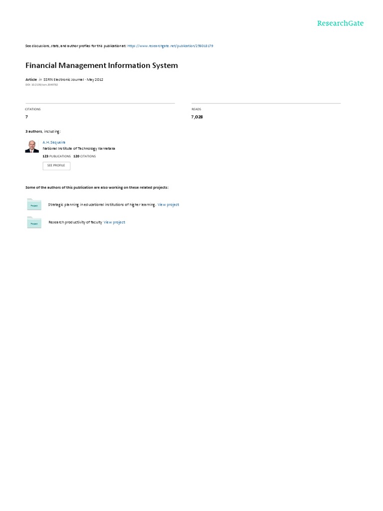Financial Management Information System: SSRN Electronic Journal May ...
