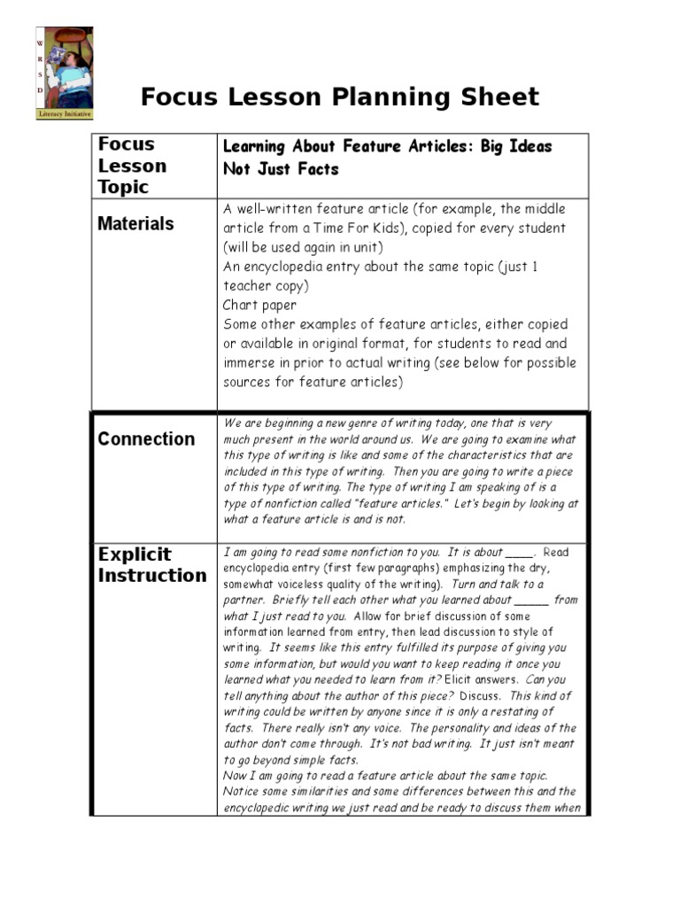 Teaching Feature Articles to Students | PDF | Encyclopedias | Communication