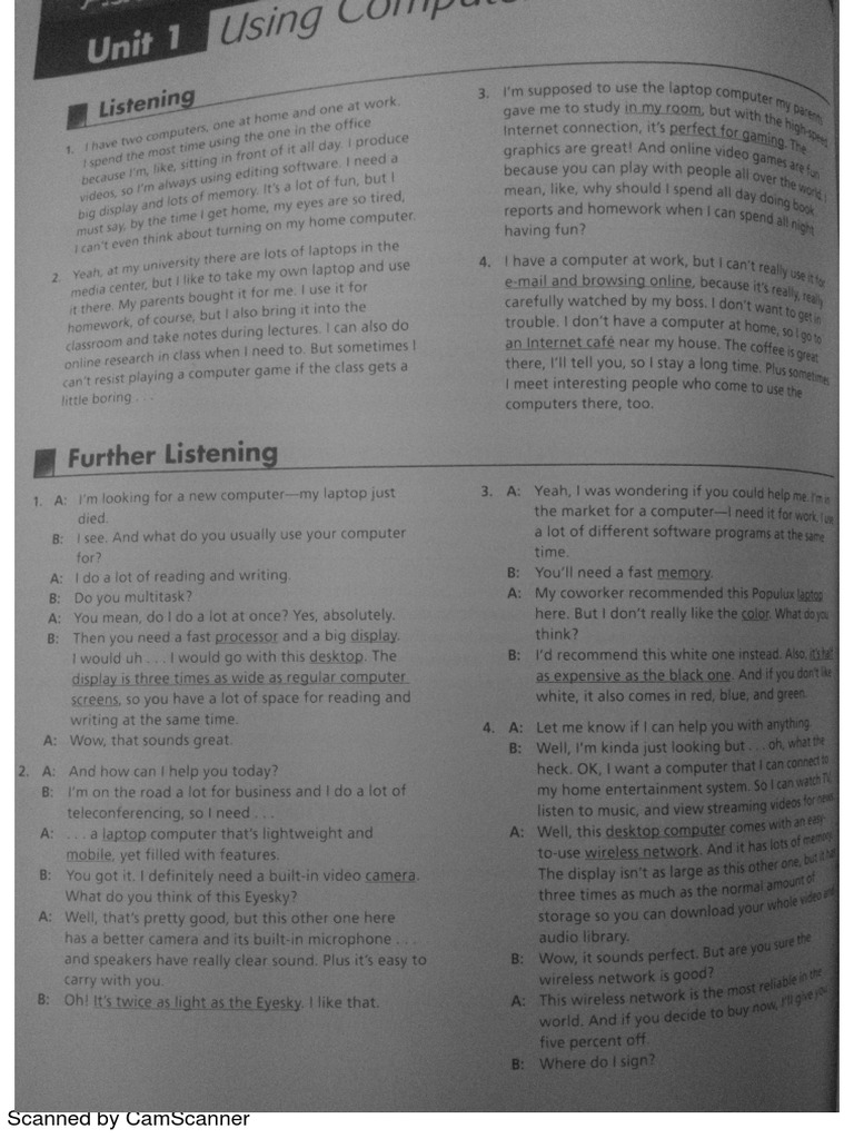 Listening Advantage 3 Tapescript PDF | PDF