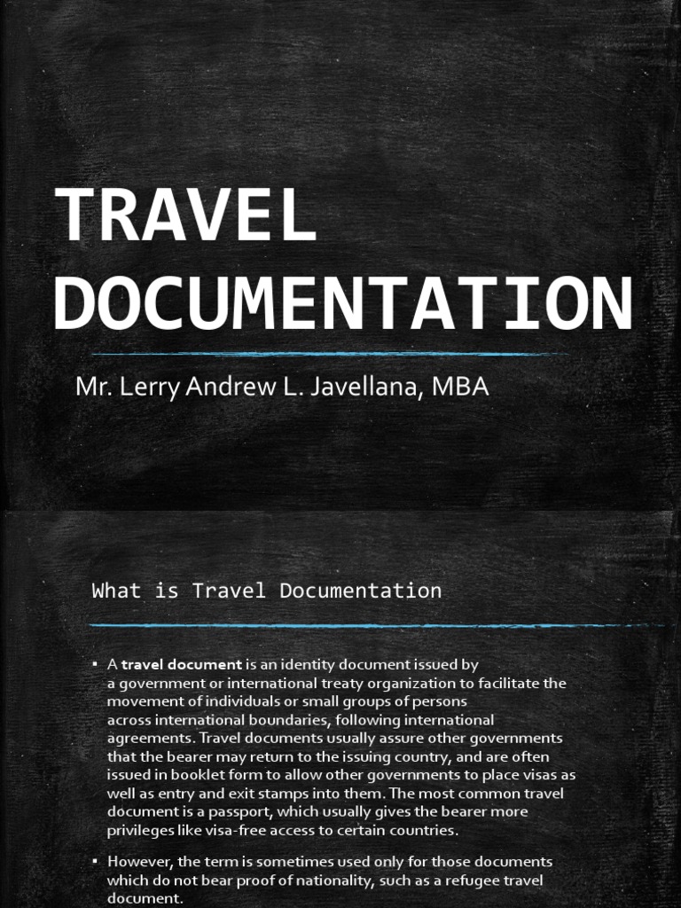 Travel Documentation Slides | PDF | Identity Document | Travel Visa