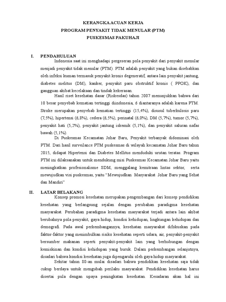 Kak Program PTM | PDF
