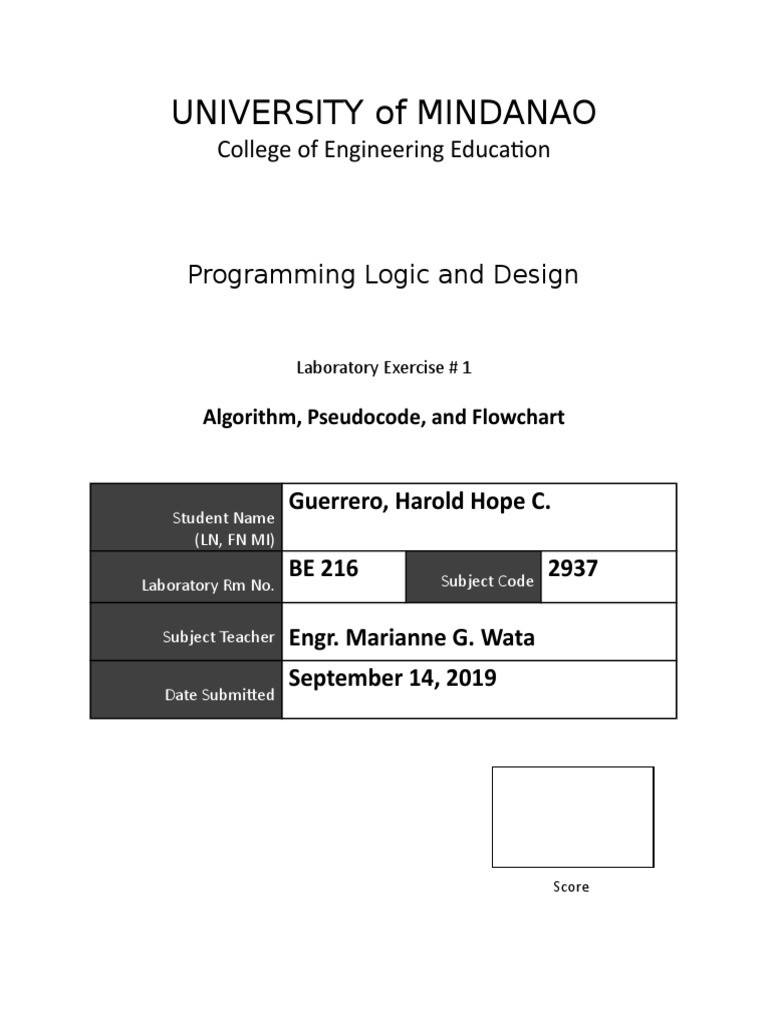 Laboratory Exercise No. 1 | PDF | Algorithms | Iteration