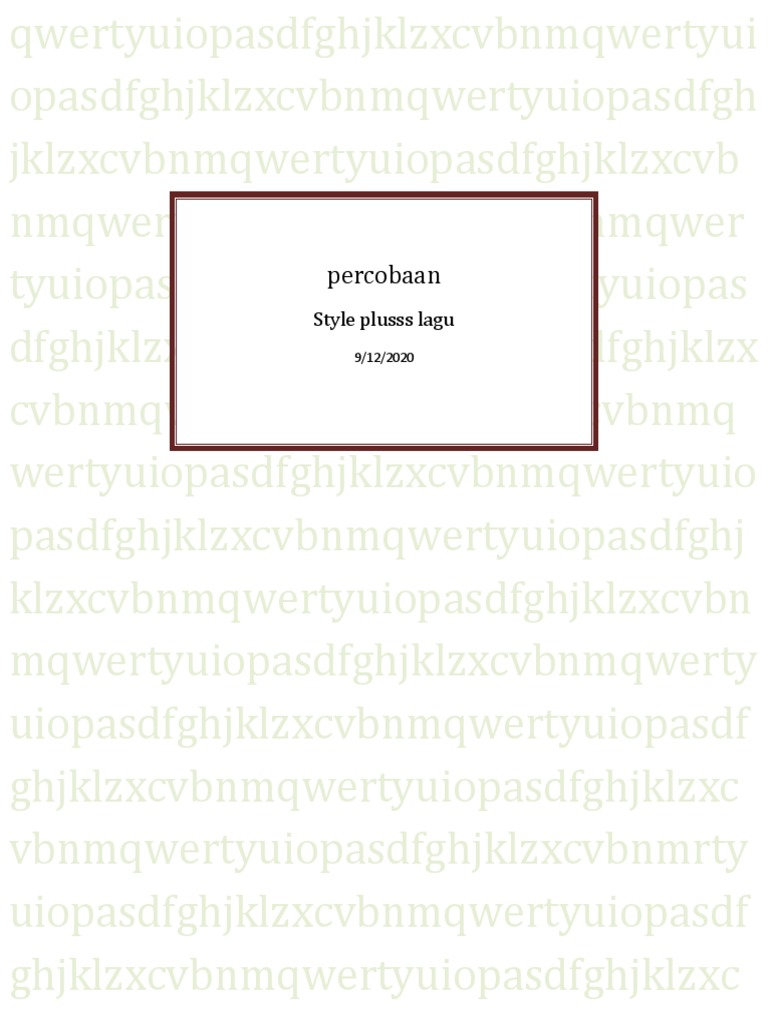 Percobaan: Style Plusss Lagu | PDF