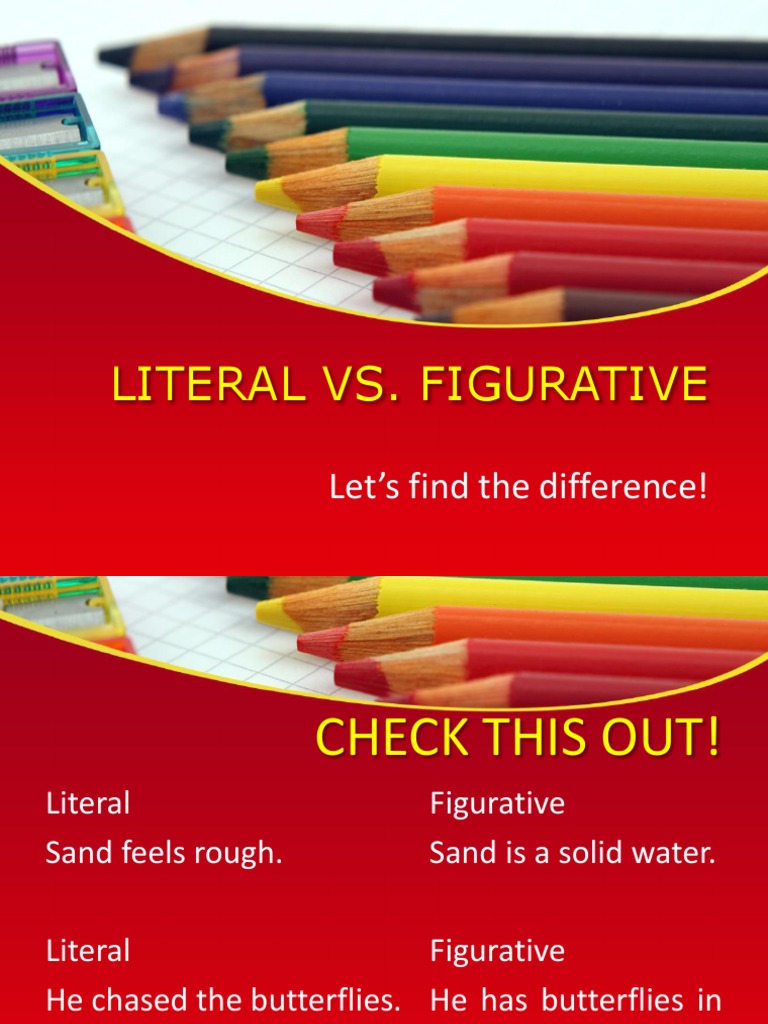 Literal vs. Figurative: Let's Find The Difference! | PDF