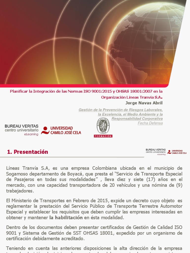 TFM Navas Abril Jorge PPT PDF | PDF | Planificación | Calidad (comercial)