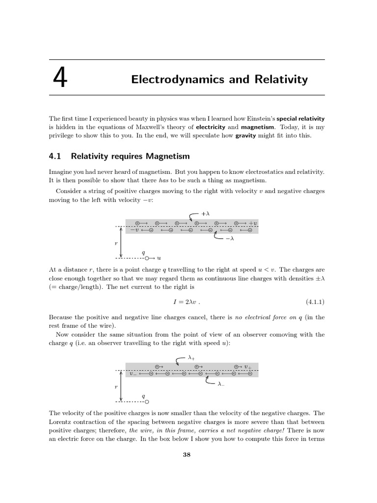 Electrodynamics and Relativity | PDF | Special Relativity | Maxwell's ...