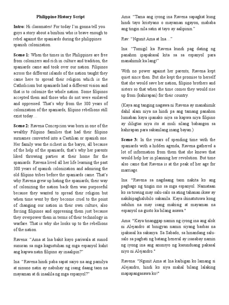 Philippine History Script 1 | PDF