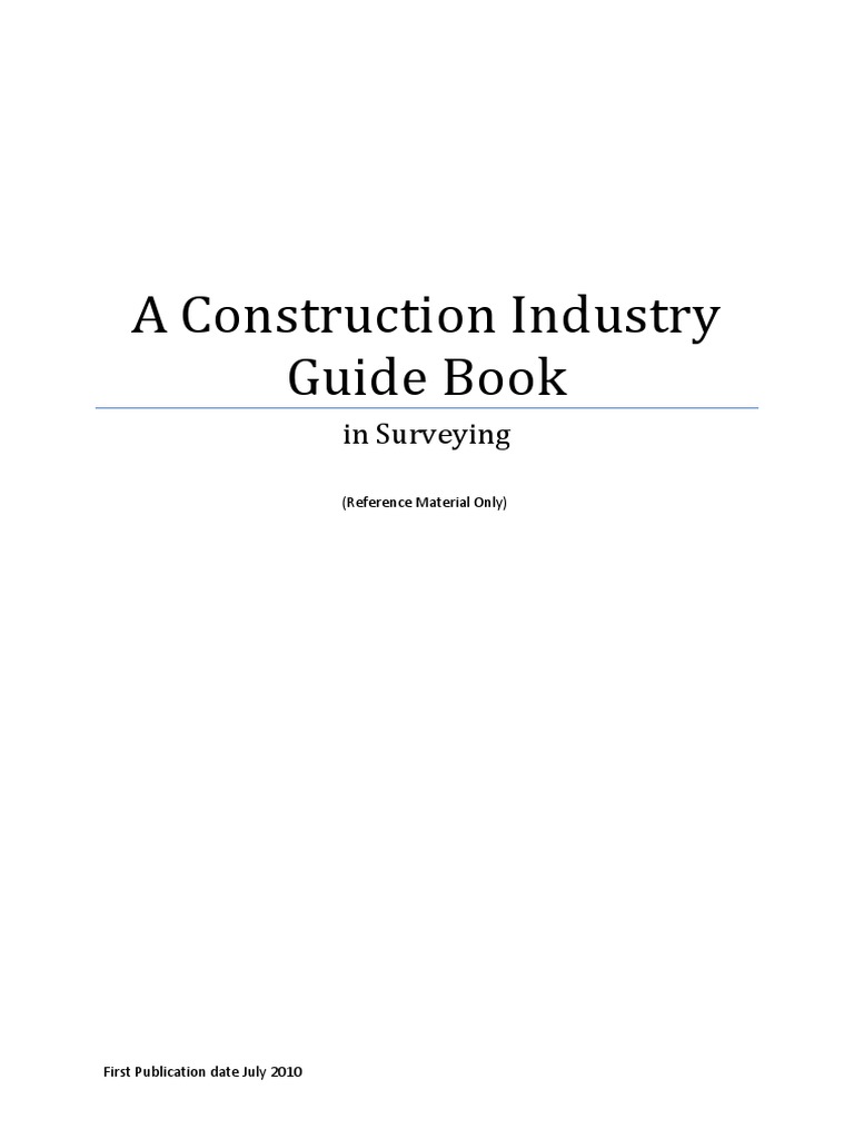 A Construction Industry Guide Book: in Surveying | PDF | Real Estate ...