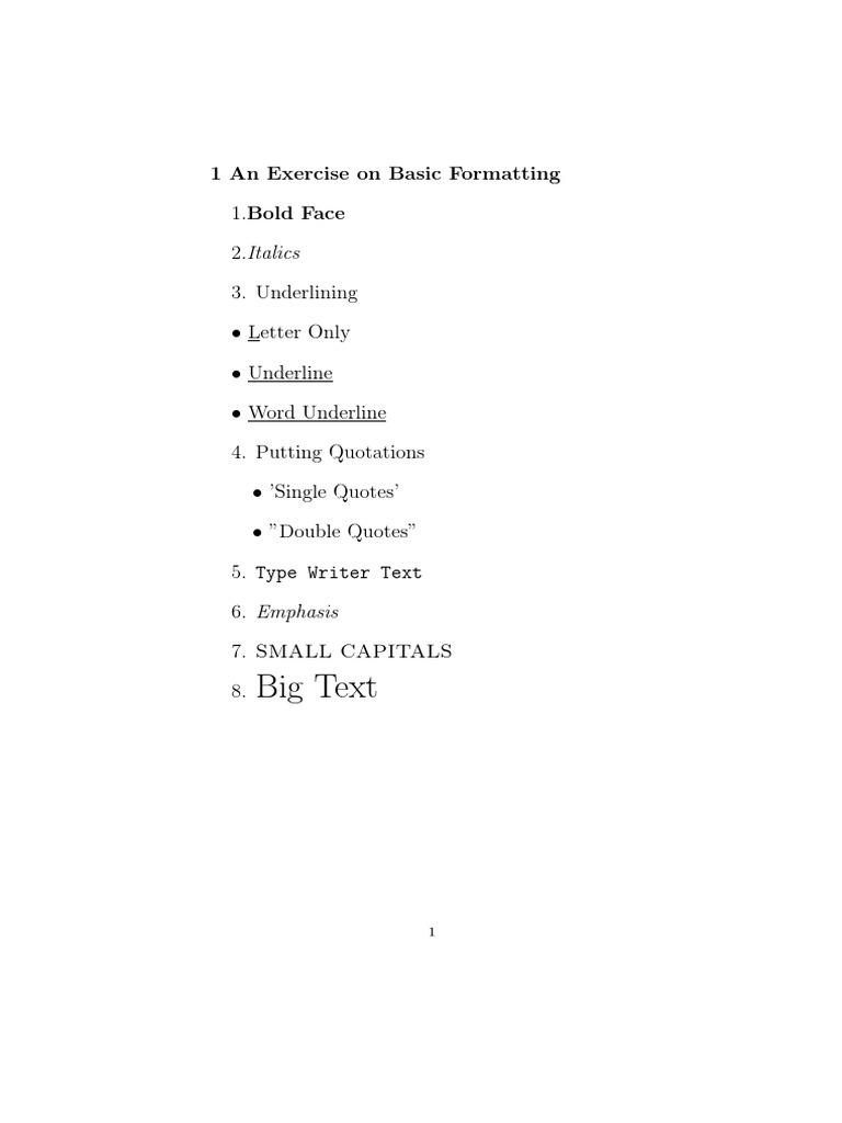 Lab Exercise On Basic Formatting PDF | PDF | Self-Improvement