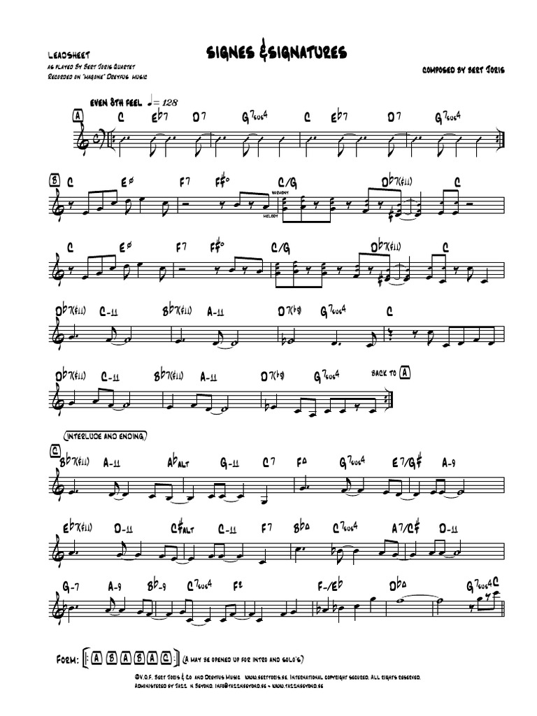 Signes and Signatures | PDF | Jazz Music | Entertainment (General)
