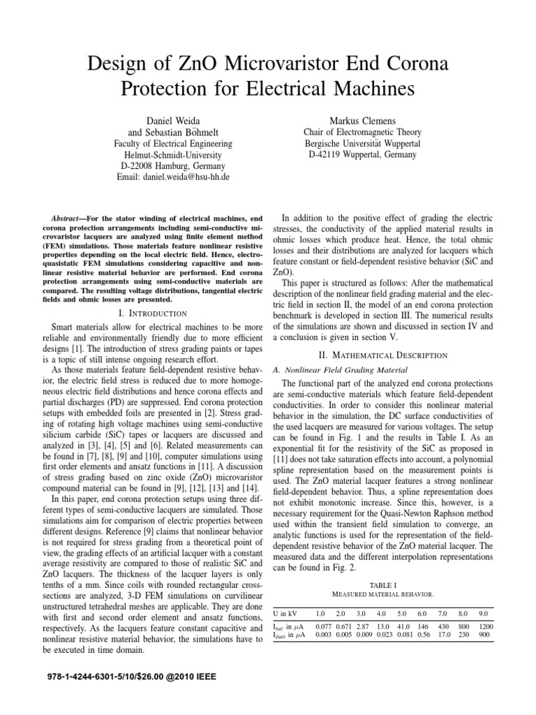 Field Grading in Electrical Machines | PDF | Electrical Resistance And ...