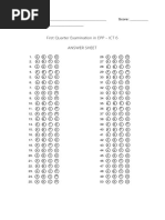 Bubble Answer Sheet for Standardized Tests | PDF