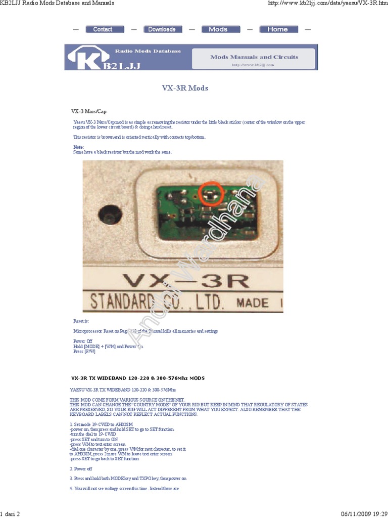 VX3 Rmod | PDF | Electricity | Computer Engineering