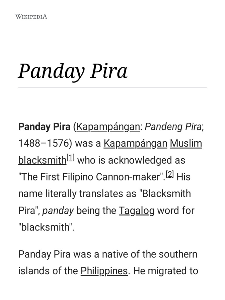 Panday Pira - Wikipedia | PDF