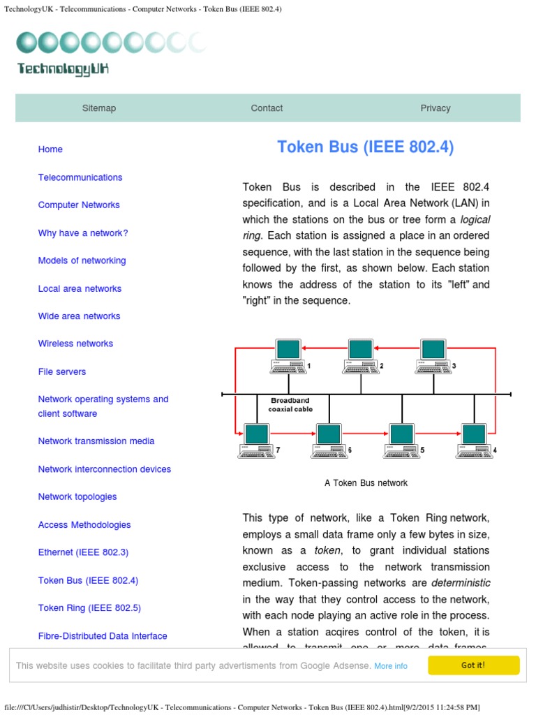 Token Bus (IEEE 802) | PDF | Network Topology | Computer Network
