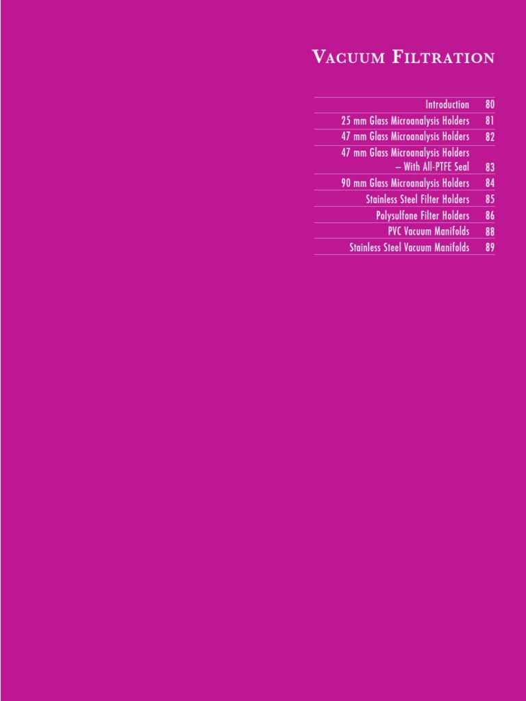 Vacuum Filtration Equipment Guide | PDF | Filtration | Chemistry