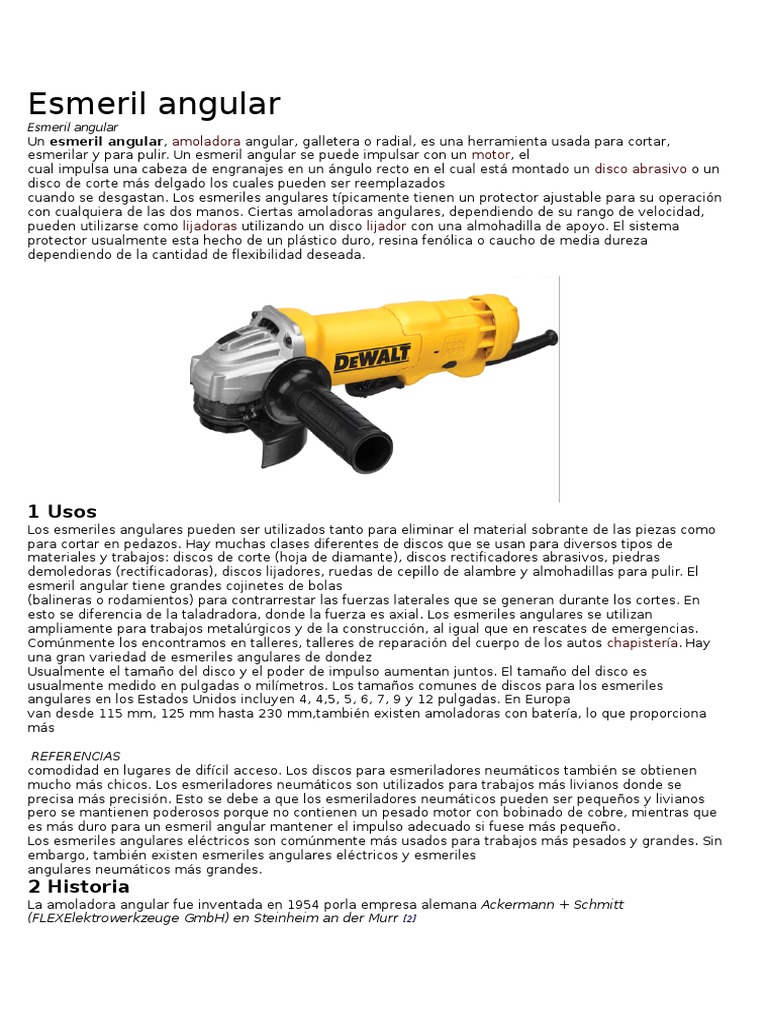Esmeril Angular | PDF | Herramientas | Máquinas