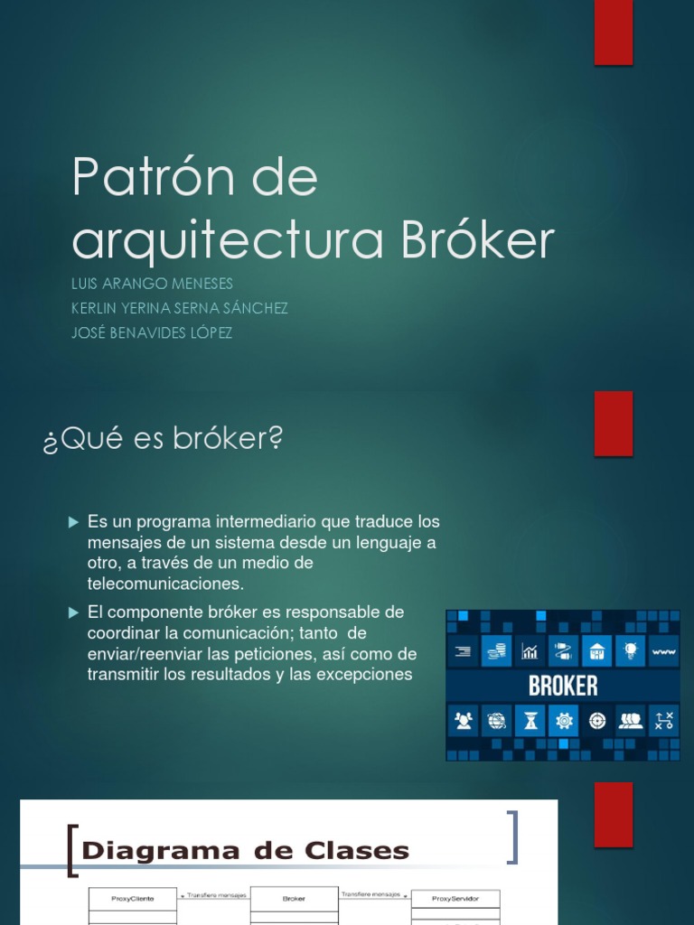 Patrón de Arquitectura Bróker | PDF | Middleware | Servidor (Computación)