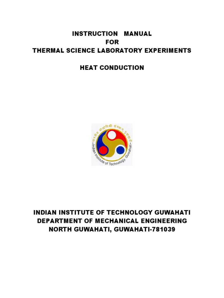 Conduction Manual | Download Free PDF | Thermal Conduction | Experiment