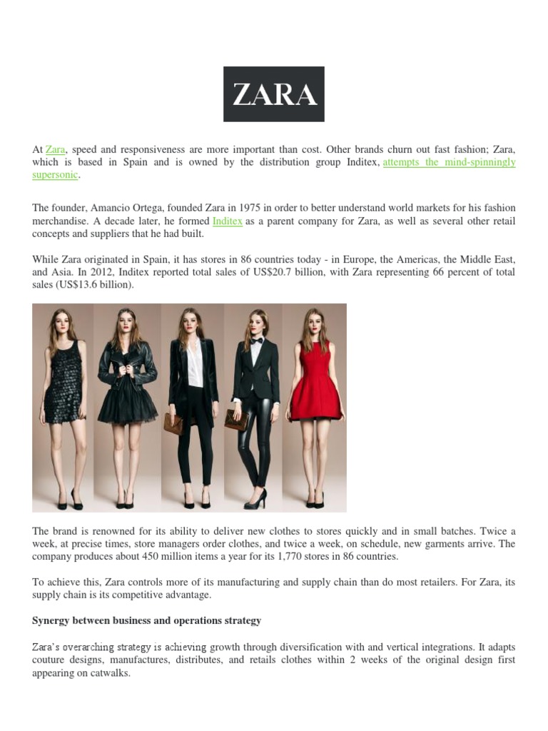 Zara Attempts The Mind-Spinningly Supersonic: Synergy Between Business ...