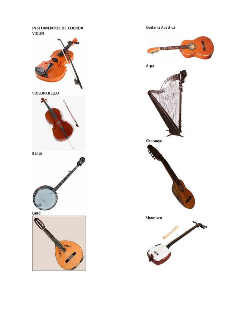 Instrumentos Musicales de Cuerda | PDF