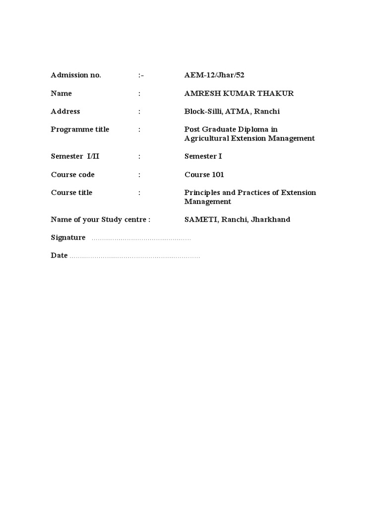 Principles of Agricultural Extension Management | PDF | Goal | Agriculture