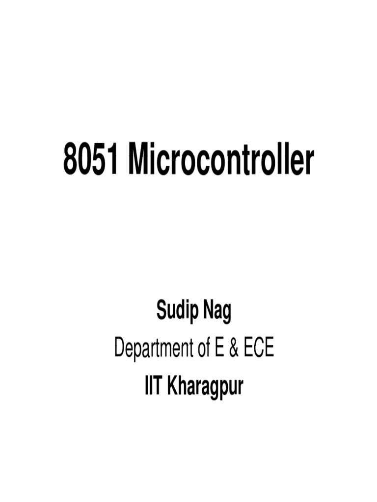 8051 Slides | PDF | Input/Output | Random Access Memory