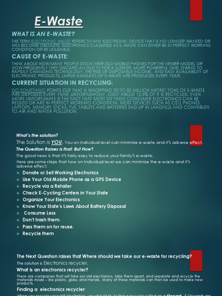 What Is An E-Waste? | PDF | Electronic Waste | Biodiversity