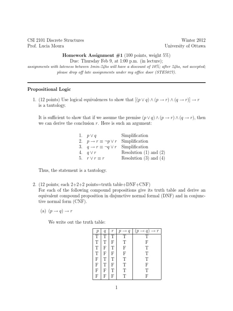 DNF and CNF in Propositional Logic | PDF | Syntax (Logic) | Argument